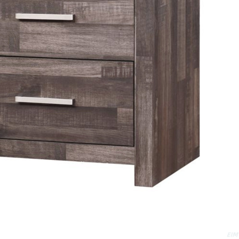 Gracie Oaks Juniper Dark Cherry Finish Nightstand | Wayfair